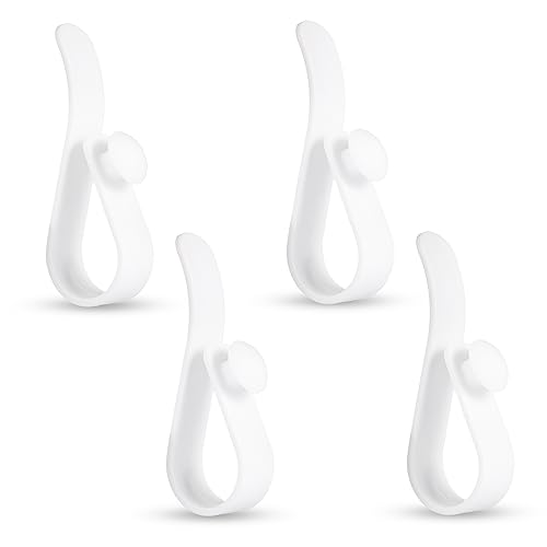 4pcs Hooks Accessories for Bogg Bags, Multifunctional Plastic Hooks Compatible with Bogg Bag Suitable for Bags Keychains Masks and Sunglasses (White)