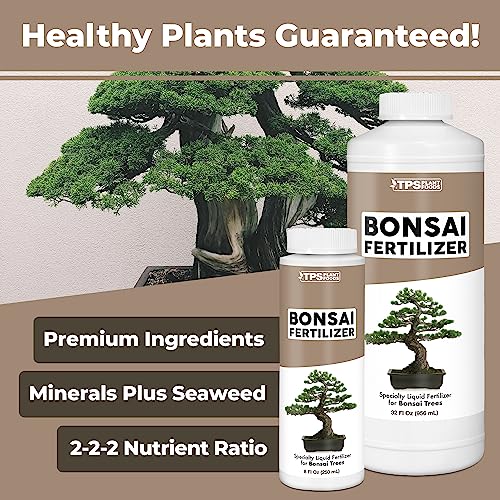 Bonsai Fertilizer for All Bonsai Trees, Great for Root Soaks, Liquid Plant Food 8 oz (250mL)