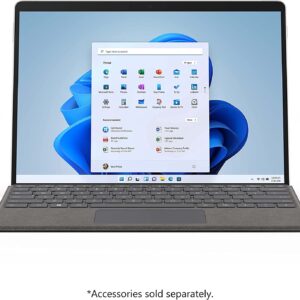 Microsoft Surface Pro 8 Tablet, LTE, Intel i5-1145G7, 16GB RAM, 256GB SSD, Intel UHD Graphics, 13" Touchscreen Display, Windows 11 Pro Laptop Computer, Platinum, EIP-00001 (Renewed)