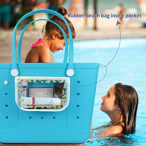 futaiphy 2 Packs Clear Inner Bags for Beach Bag, Compatible with Bog Bag Accessories, Perfect for Women's Beach