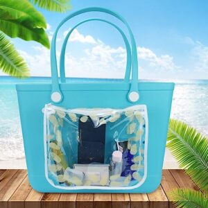 futaiphy 2 Packs Clear Inner Bags for Beach Bag, Compatible with Bog Bag Accessories, Perfect for Women's Beach