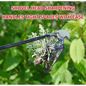 Sdueksi Uprooting Weeding Tool, 2023 New Weeding Artifact Uprooting Weeding Tool, Garden Weeding Tools with 4 Teeth Dual, Best Weeder Tool for Garden Stand Up (20in Iron)