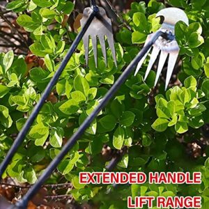 Sdueksi Uprooting Weeding Tool, 2023 New Weeding Artifact Uprooting Weeding Tool, Garden Weeding Tools with 4 Teeth Dual, Best Weeder Tool for Garden Stand Up (20in Iron)