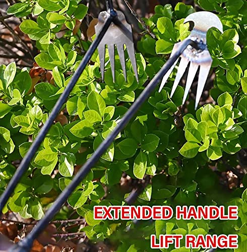 Sdueksi Uprooting Weeding Tool, 2023 New Weeding Artifact Uprooting Weeding Tool, Garden Weeding Tools with 4 Teeth Dual, Best Weeder Tool for Garden Stand Up (20in Iron)