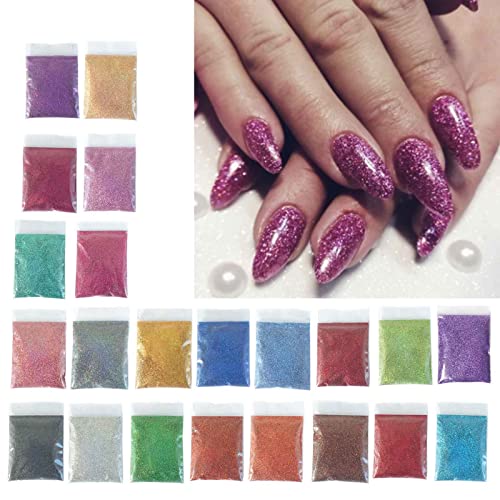 22 Color DIY Nail Resin Glitter Sequins Crystal Uv-Epoxy Jewelry Making Mold Filler Glitter for Crafts Resin Glitter Sequins for-Slime Crafts