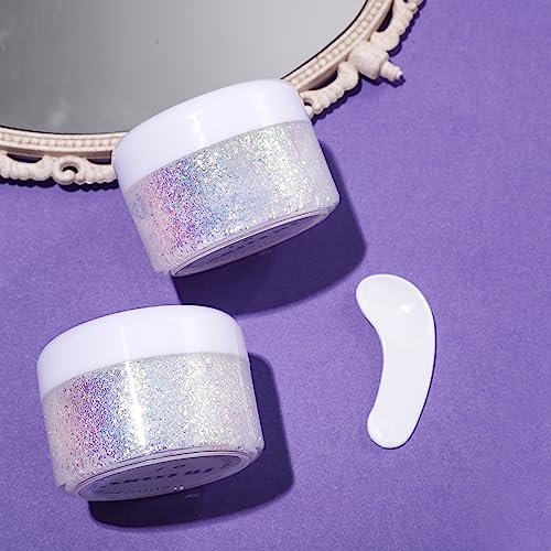 Holographic Body Glitter Gel for Body Face Hair Lip Makeup, Sparkling Glitter Long-Lasting Waterproof Liquid Sequins for Women Girls Perfect for Music Festival Halloween Concerts Art Party(02)