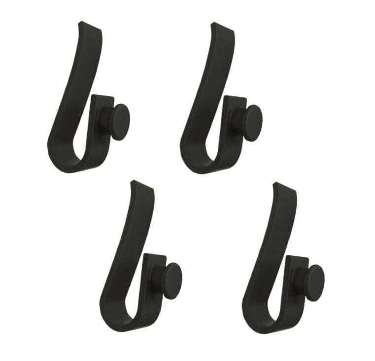 TABKER Hooks Accessories for Bogg Bags, Insert Charm Cutie Cup Holder Connector Key Holder Mask Holder (4 PC Black)