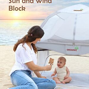 GROWNSY Foldable Baby Playpen & Bottle Sterilizer