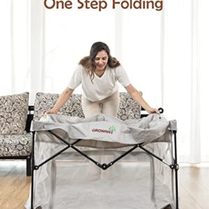 GROWNSY Foldable Baby Playpen & Bottle Sterilizer