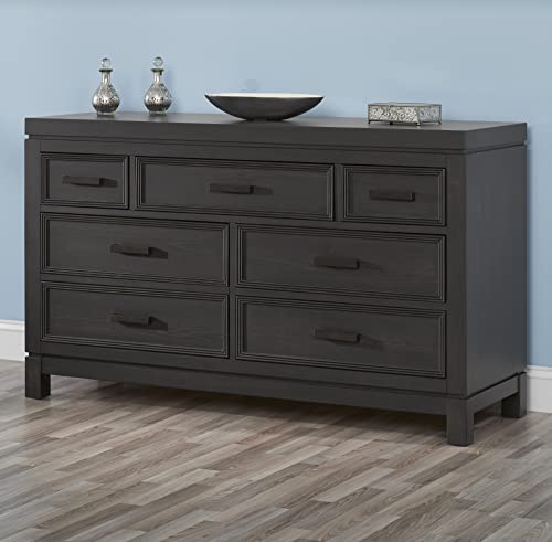 Soho Baby 40037940 Manchester Premium Soft Closing 7-Drawer Dresser, Smooth Black Iron Finish