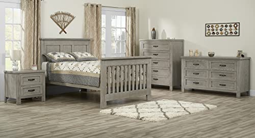 Soho Baby 47088560 Hanover Crib to Full-Size Bed Conversion Kit, Wire Brush Oak Gray Finish, GreenGuard Gold Certified