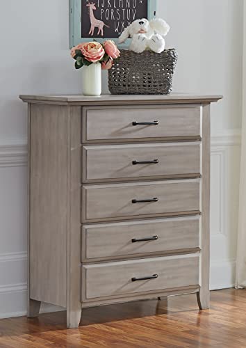 Soho Baby 44035930 Chandler Premium 5-Drawer Dresser Chest, Smooth Stone Wash Finish