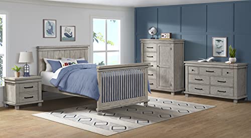 Soho Baby 43037930 Hampton Premium Soft Closing 7-Drawer Dresser, Smooth Stone Wash Finish