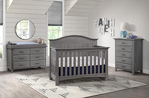 Soho Baby 44036530 Chandler Premium 6-Drawer Dresser, Wire Brush Graphite Gray Finish