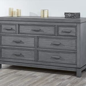 Soho Baby 40037520 Manchester Premium Soft Closing 7-Drawer Dresser, Wire Brush Rustic Gray Finish