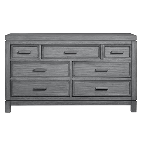 Soho Baby 40037520 Manchester Premium Soft Closing 7-Drawer Dresser, Wire Brush Rustic Gray Finish