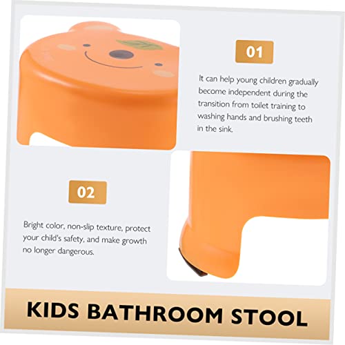 ULDIGI 2pcs Cartoon Plastic Stool Portable Step Stool Plastic Step Stool Stepping Stool for Toddlers Kitchen Step Stool Plastic Footstool Potty Training Step Bathroom Stool Low Stool