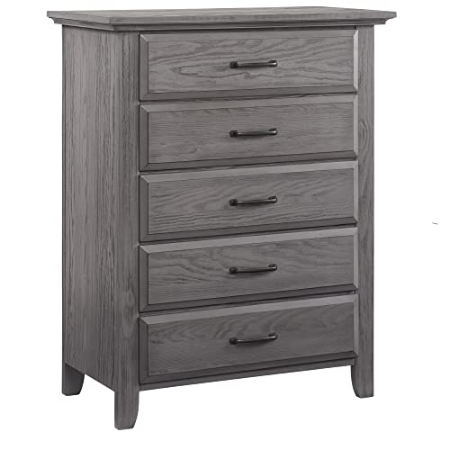 Soho Baby 44035530 Chandler Premium 5-Drawer Dresser Chest, Wire Brush Graphite Gray Finish