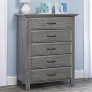 Soho Baby 44035530 Chandler Premium 5-Drawer Dresser Chest, Wire Brush Graphite Gray Finish