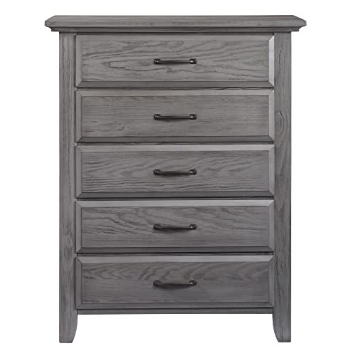 Soho Baby 44035530 Chandler Premium 5-Drawer Dresser Chest, Wire Brush Graphite Gray Finish