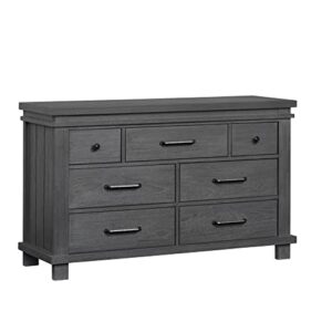 Soho Baby 43037210 Hampton Premium Soft Closing 7-Drawer Dresser, Wire Brush Canyon Gray Finish