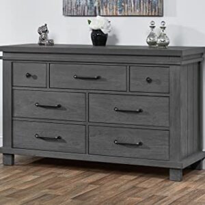 Soho Baby 43037210 Hampton Premium Soft Closing 7-Drawer Dresser, Wire Brush Canyon Gray Finish