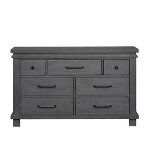 Soho Baby 43037210 Hampton Premium Soft Closing 7-Drawer Dresser, Wire Brush Canyon Gray Finish