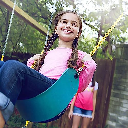 Ymeibe Heavy Duty Toddler Swing Set with 66 Inches Chain Coated Swing Seat Replacement Accessories for Kids Outdoor Play Playground Trees Swing (Green/2 Pack)