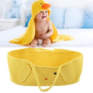 Baby Changing Basket Foldable Baby Carrier Basket Baby Carrier Basket Cartoon Portable Foldable Sleeping Basket Cotton Newborn Sleeper Basket Baby Sleeping Carry Basket (Yellow)