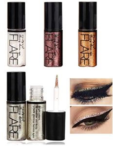 etedes glitter eyeshadow liquid eyeliner, long lasting waterproof shimmer metallic glitter eyeshadow 4 clours (styles #2)