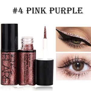 ETEDES Glitter Eyeshadow liquid Eyeliner, Long Lasting Waterproof Shimmer Metallic Glitter Eyeshadow 4 clours (Styles #2)