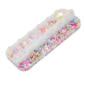 Nail Decals Flakes, Art Glitter Sequins Attractive Various Shapes Shiny Decoration for Nail Art Craft Makeup