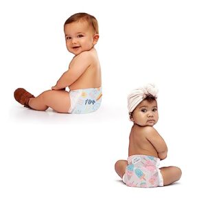 The Honest Company Clean Conscious Diapers | Plant-Based, Sustainable | Summer '23 Limited Edition Prints | Club Box, Size 3 (16-28 lbs), 68 Count