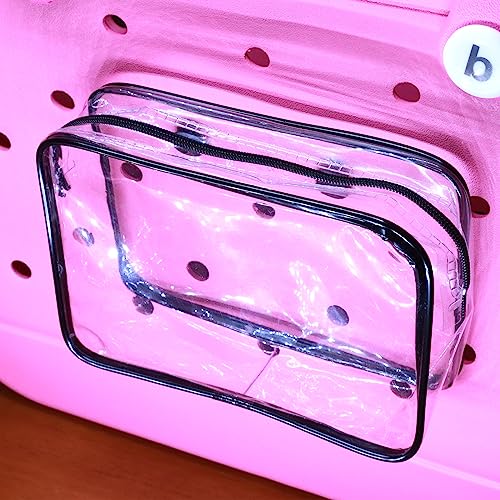 Clear Insert Bags for BOGG Bag Accessories,Travel Pouch Storage Pop in Bogg Bags Beach Tote Accessories (Black)