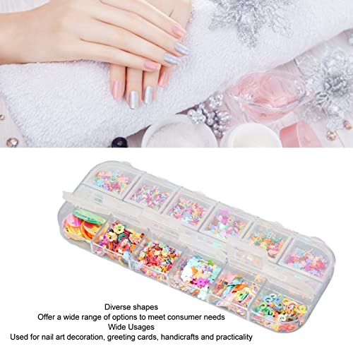 Nail Decals Flakes, Art Glitter Sequins Attractive Decoration Shiny Portable for Nail Art Craft Makeup