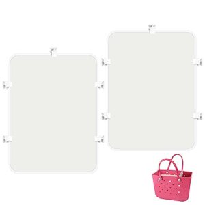 2pcs divider for bogg bag, divider tray for bogg bag for xl bogg bag, beach bag, bogg bag, accessories inserts, easy to organize and avoid clutter (white)