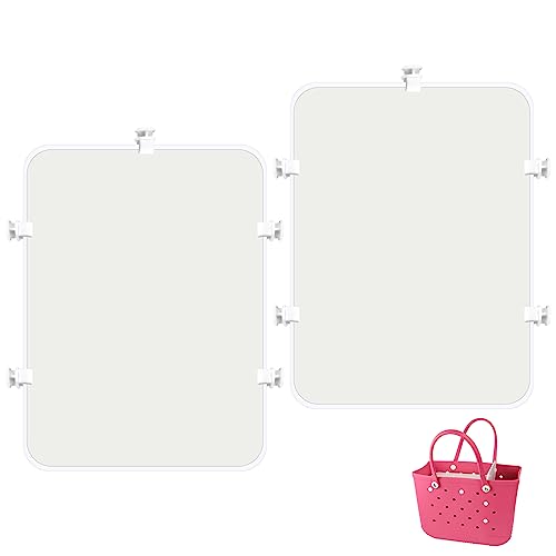 2pcs Divider for Bogg Bag, Divider Tray for Bogg Bag for XL Bogg Bag, Beach Bag, Bogg Bag, Accessories Inserts, Easy to Organize and Avoid Clutter (White)