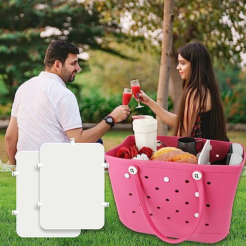 2pcs Divider for Bogg Bag, Divider Tray for Bogg Bag for XL Bogg Bag, Beach Bag, Bogg Bag, Accessories Inserts, Easy to Organize and Avoid Clutter (White)