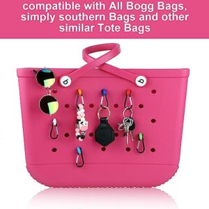 6pcs Key Holder for Bogg Bag, Carabiner Key Holder Carabiners Clips Charm Accessories for Bogg Bag to Hang Items (6 Colors)