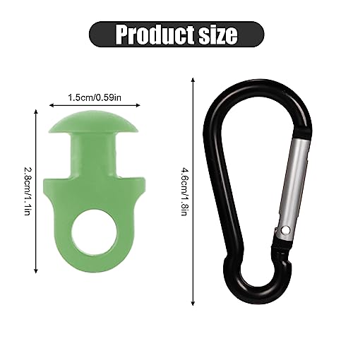 6pcs Key Holder for Bogg Bag, Carabiner Key Holder Carabiners Clips Charm Accessories for Bogg Bag to Hang Items (6 Colors)