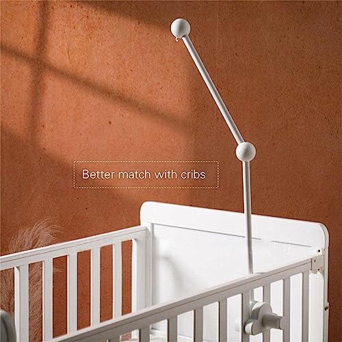 Hanging Wooden Baby Crib Mobile Arm, Baby Mobile Holder Arm, Mobile Arm for Crib, Strong Slip Attachment Wooden Nursery Accessories Bed Decor Bell (Black)