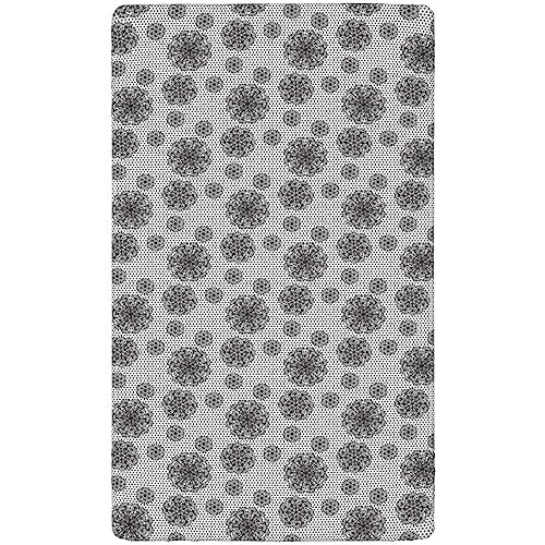 Dandelion Themed Fitted Crib Sheet,Standard Crib Mattress Fitted Sheet Soft Toddler Mattress Sheet Fitted - Baby Crib Sheets for Girl or Boy,28“ x52“,Charcoal Grey White