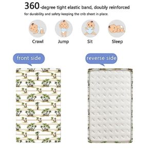 Exotic Themed Fitted Mini Crib Sheets,Portable Mini Crib Sheets Soft Toddler Mattress Sheet Fitted - Crib Mattress Sheet or Toddler Bed Sheet,24“ x38“,Multicolor