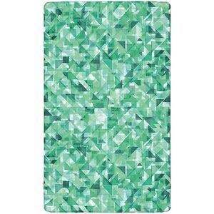 Emerald Themed Fitted Mini Crib Sheets,Portable Mini Crib Sheets Toddler Bed Mattress Sheets - Baby Crib Sheets for Girl or Boy,24“ x38“,Sea Green