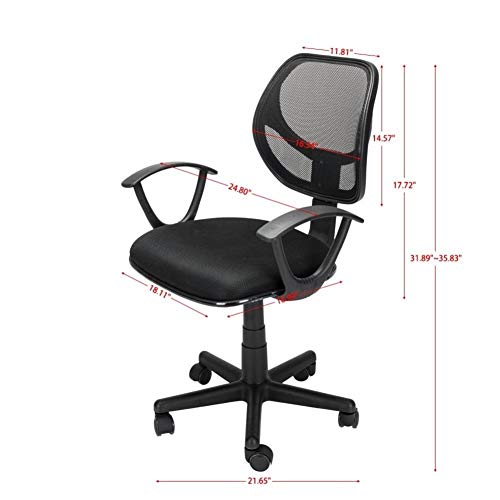 TBGFPO Executive Office Chair - High Back Office Chair with Footrest and Thick Padding - Reclining Computer Chair with Ergonomic Segmented Back, Black