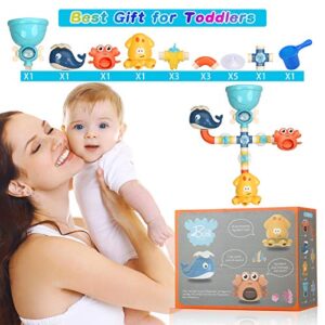 Bath Toys Bathtub Toy for Toddlers Age 2-4 Kids Bath Pipes Toys for 2 3 4 5 Years Boys and Girls Tub Water Toys with Color Box Birthday Gift