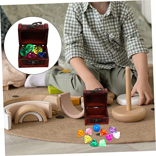 CANIGHT 1 Set Children's Jewel Toy Plastic Storage Box Toy Chest for Boys Pirate Accessories for Storage Bins Toys Jewelry Treasure Organizer Pirate Chest Toy Box Children's Gems Toys