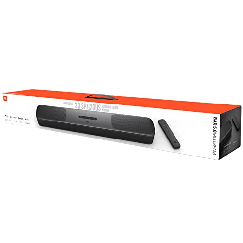 (Renewed) JBL Bar 5.0 MultiBeam 250W Virtual 5-Channel Soundbar, Black - Dolby Atmos Compatibility, 802.11AC WiFi, Bluetooth 4.2 Connectivity, HDMI eARC, Voice Control