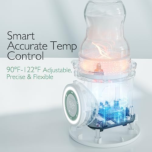 Momcozy Portable Bottle Warmer for Travel, Double Leak-Proof Travel Bottle Warmer with Fast Heating, Safety Material Baby Bottle Warmer for Dr. Brown, Philips Avent, Medala, Tommee Tippee, Comotomo