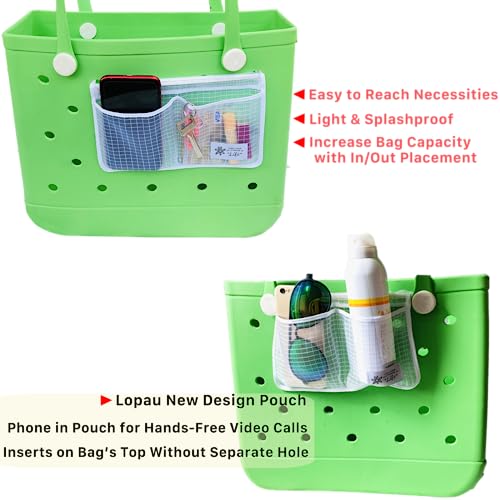 Lopau Accessories Inserts for Bogg Bag, 2 Packs Bag Insert Organizer Divider Storage Pouch for Rubber Tote Bag, Pool Bag Divider Beach Necessities, Ideal for Vacation Makeup Key Phone Cup Drink Holder